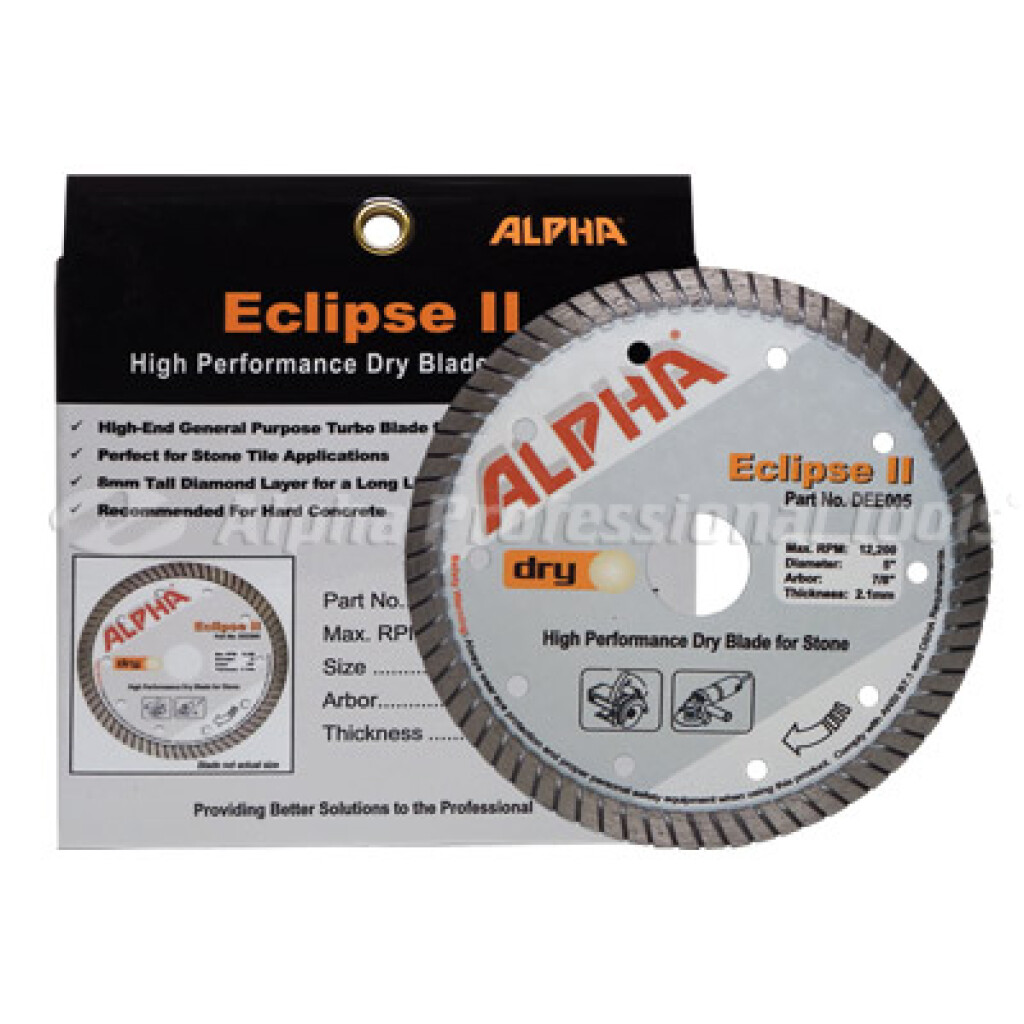 Alpha Professional Tools Eclipse II High Performance Blade For Stone